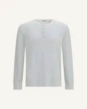 Burberry Long-sleeve Cotton Top Ale - White