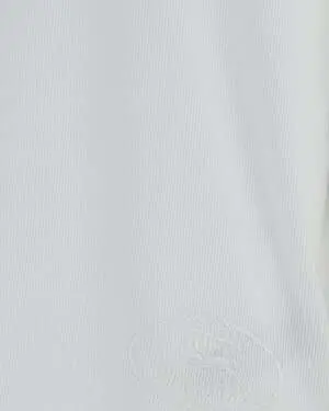 Burberry Long-sleeve Cotton Top Ale - White