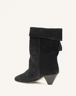 Isabel Marant Étoile Draped Suede Boots - Black