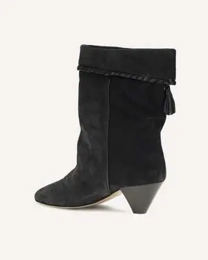 Isabel Marant Étoile Draped Suede Boots - Black