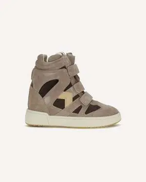 Isabel Marant Étoile High Top Leather Sneakers - Beige