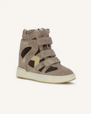 Isabel Marant Étoile High Top Leather Sneakers - Beige
