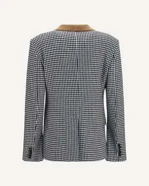 TOM FORD Houndstooth Cashmere Tailored Jacket - Multicolour
