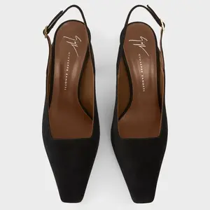 GIUSEPPE ZANOTTI Seal Slingback 90 Suede Pumps