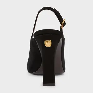 GIUSEPPE ZANOTTI Seal Slingback 90 Suede Pumps