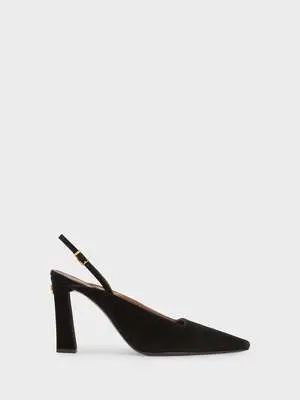 GIUSEPPE ZANOTTI Seal Slingback 90 Suede Pumps