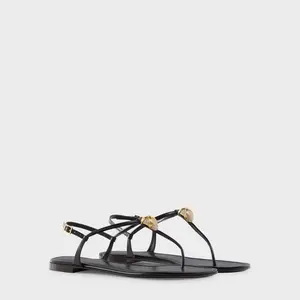 GIUSEPPE ZANOTTI Embellished Leather Thong Sandals
