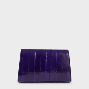 GIUSEPPE ZANOTTI Cleopatra Mini Eel Leather Clutch With Metal Chain Strap