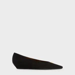 GIUSEPPE ZANOTTI Seal Flat Suede Ballet Flats