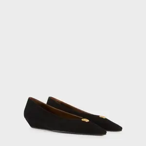 GIUSEPPE ZANOTTI Seal Flat Suede Ballet Flats