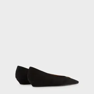 GIUSEPPE ZANOTTI Seal Flat Suede Ballet Flats