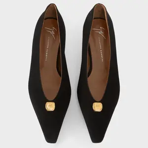 GIUSEPPE ZANOTTI Seal Flat Suede Ballet Flats