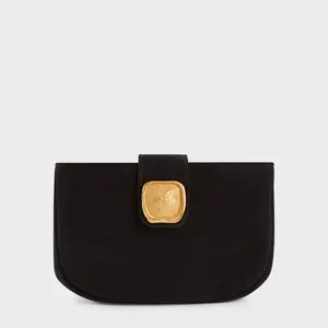GIUSEPPE ZANOTTI Suede Seal Bag - Black