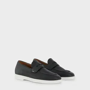 GIUSEPPE ZANOTTI Tumbled Leather Moccasins