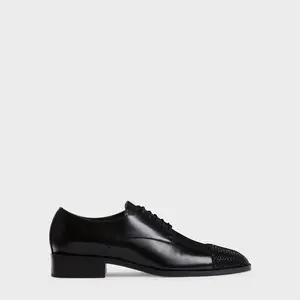 GIUSEPPE ZANOTTI Leather Embellished Lace-up Shoes