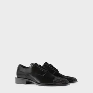 GIUSEPPE ZANOTTI Leather Embellished Lace-up Shoes
