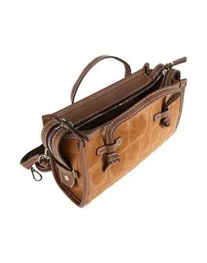 GIANNI CHIARINI Leather Tote With Suede And Crocodile-print Trims