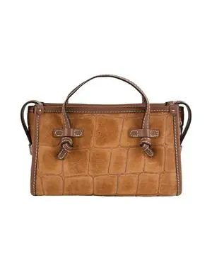 GIANNI CHIARINI Leather Tote With Suede And Crocodile-print Trims