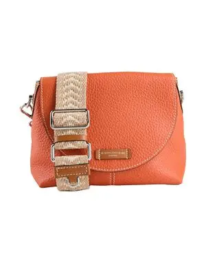 GIANNI CHIARINI Medium Leather Flap Crossbody Bag - Orange