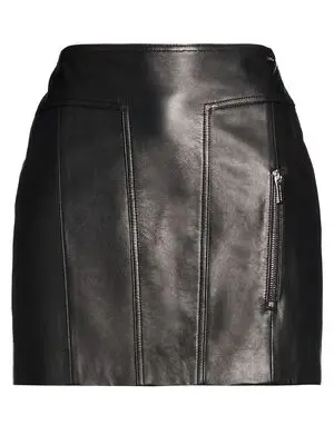 Armani Exchange Ovine Leather Mini Skirt