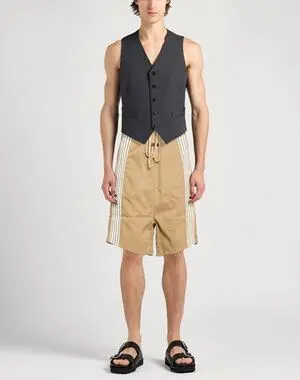 Fear Of God Sand Cotton Denim Shorts With Side Seam Stripes