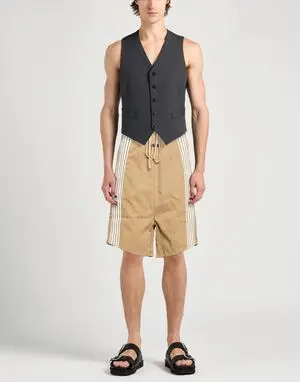 Fear Of God Sand Cotton Denim Shorts With Side Seam Stripes