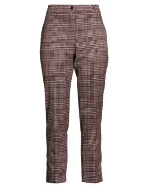 OLTRE Tapered Fit Glen Plaid Metallic Stretch Trousers