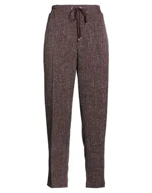 OLTRE Pants Burgundy Size Polyester, Viscose, Elastane
