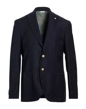 MANUEL RITZ Blazer Midnight Size Virgin Wool - Blue