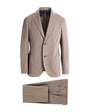 Incotex By Slowear Suit Taupe Size Cotton - Grey