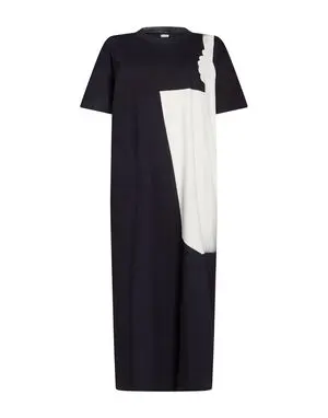 Sunnei Two-tone Cotton T-shirt Midi Dress