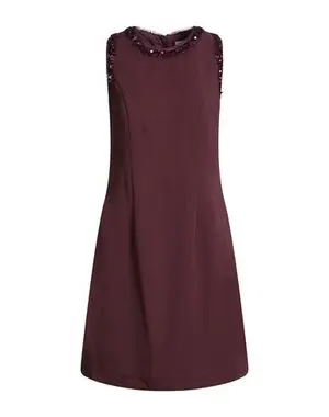 OLTRE Mini Dress Burgundy Size Polyester