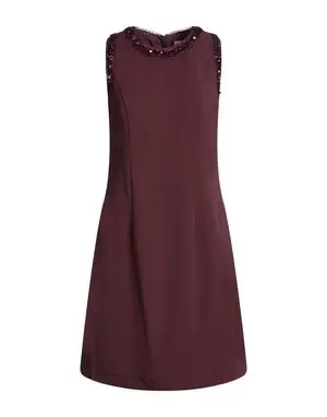 OLTRE Mini Dress Burgundy Size Polyester