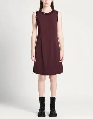 OLTRE Mini Dress Burgundy Size Polyester