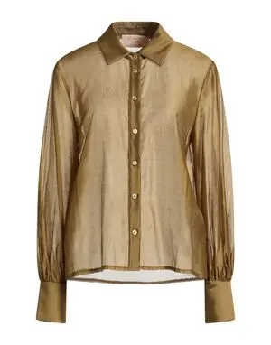 KAOS Shirt Khaki Size Lyocell, Polyester