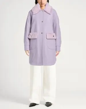 Herno Coat Lilac Size Virgin Wool, Polyamide