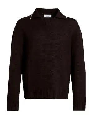 LARDINI Sweater Chocolate Size Wool, Cashmere