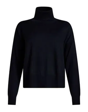 ARAGONA Turtleneck Midnight Size Merino Wool - Blue