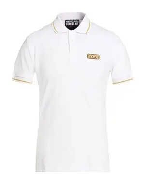 Versace Polo Shirt Size Cotton, Polyester, Metallic Polyester, Elastane - White
