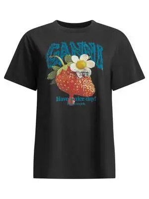 GANNI Strawberry' Crew Neck T Shirt