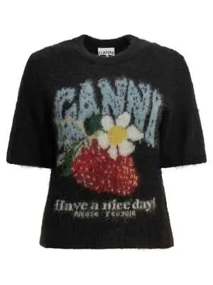 GANNI Strawberry' Crew Neck Sweater