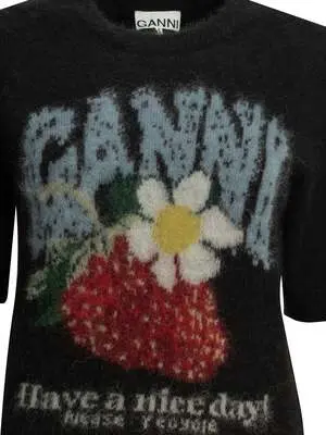 GANNI Strawberry' Crew Neck Sweater