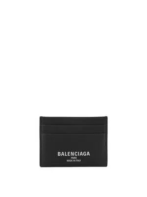 Balenciaga Leather Cardholder - Black