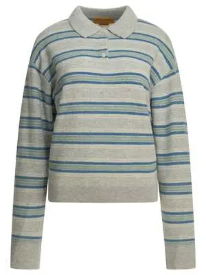 Guest In Residence Striped Cashmere Polo