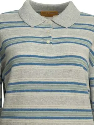 Guest In Residence Striped Cashmere Polo