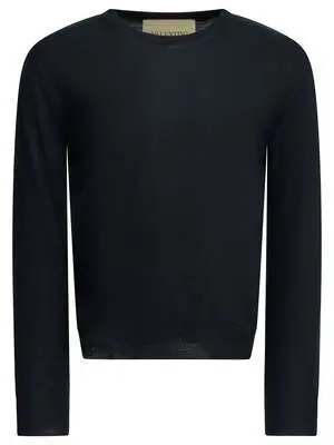 Valentino Garavani V Logo Signature' Crewneck Sweater - Blue