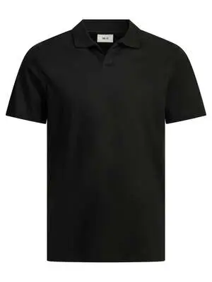 NN.07 Paul' Buttonless Polo Shirt - Black