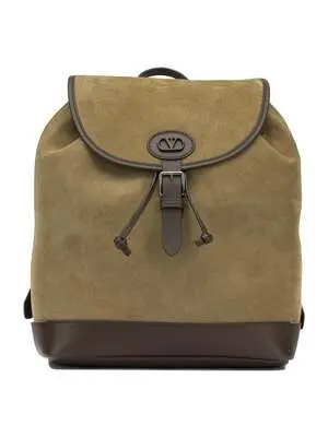 Valentino Garavani Antibes Suede And Leather Backpack