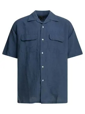 BEAMS Casual Linen Shirt - Blue