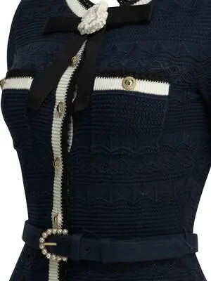 SELF-PORTRAIT Knit Midi Dress